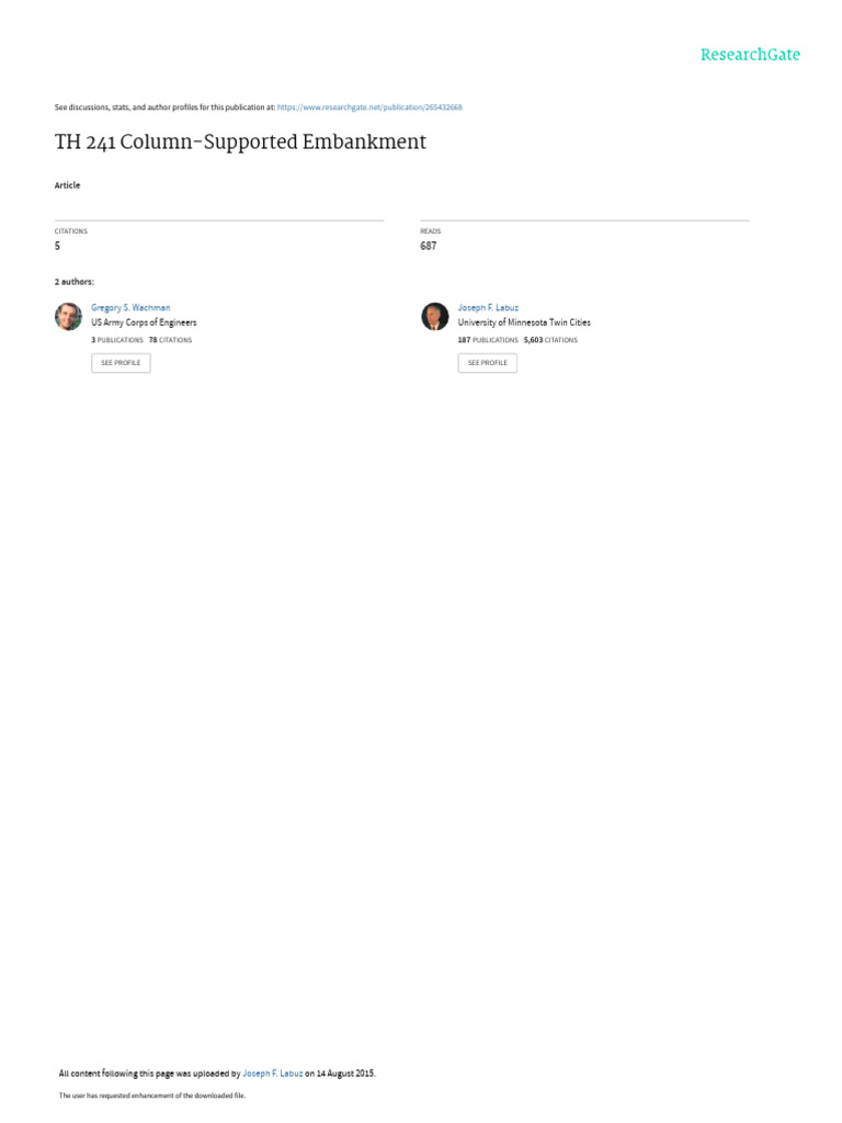 TH 241 Column-Supported Embankment | PDF | Deep Foundation | Stress (Mechanics)