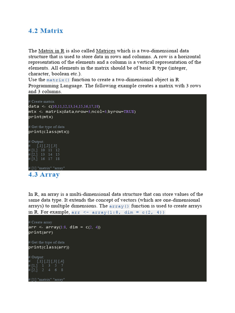 Matrix | PDF | Matrix (Mathematics) | Algebra