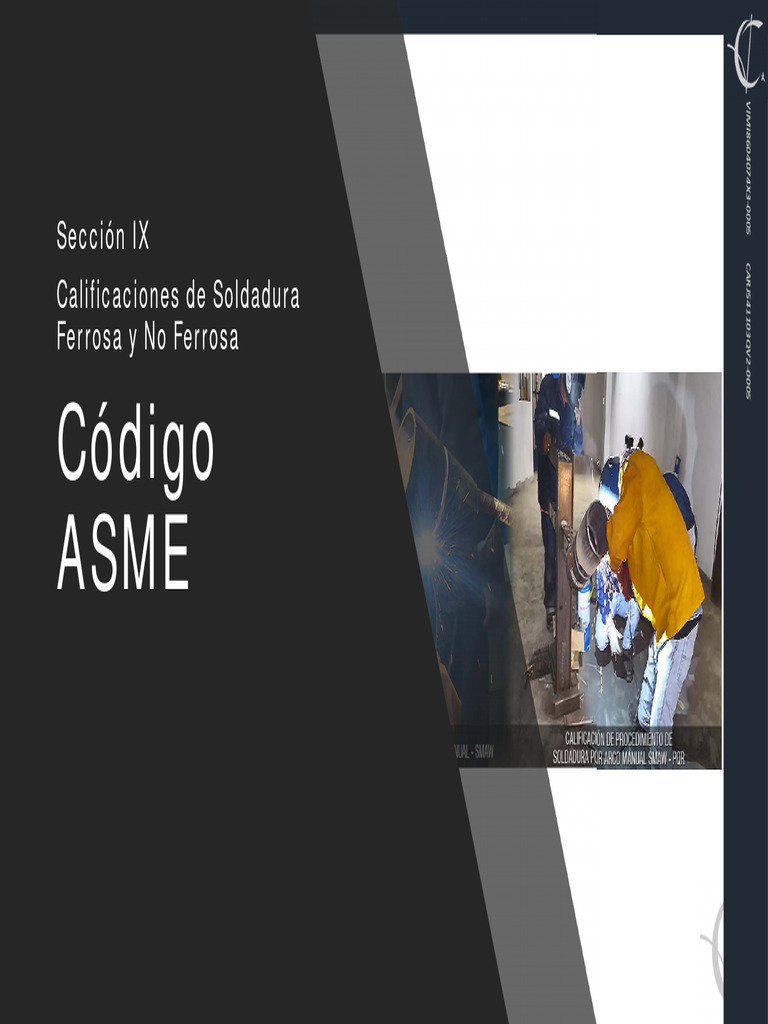 Calificaciones de Soldadura ASME IX | PDF | Soldadura | Construcción