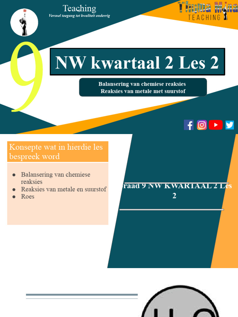 Graad 9 NW Kwartaal 2 Les 2 | PDF