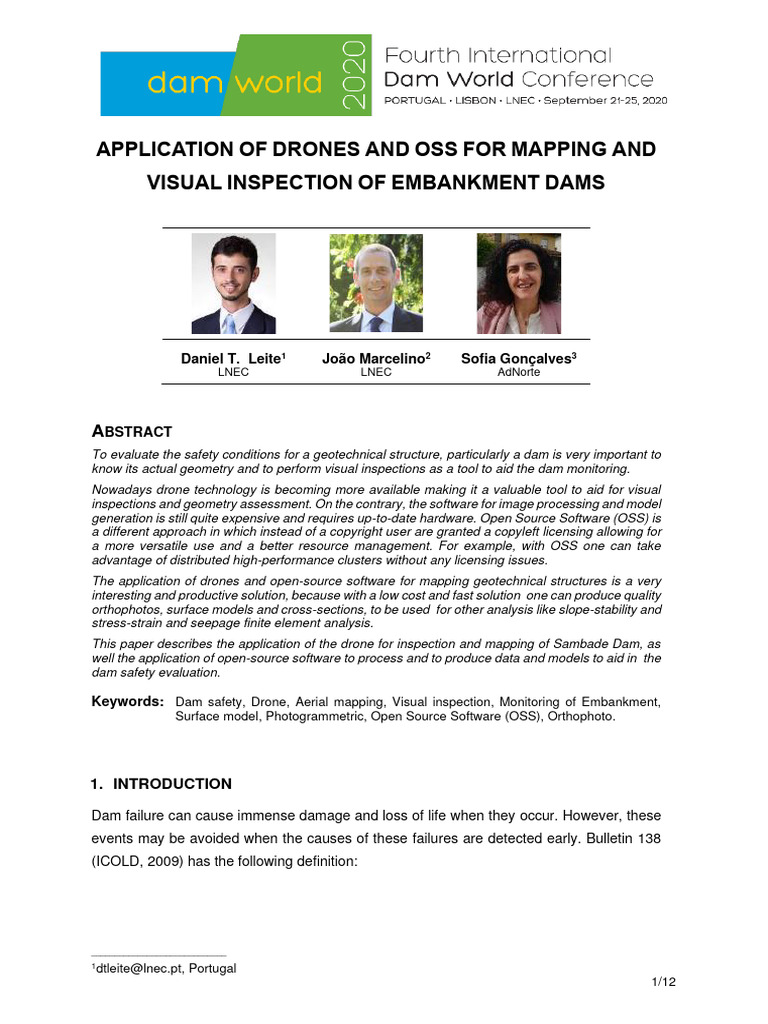 Application of Drones and Oss For Mapping and Visual Inspection of ...