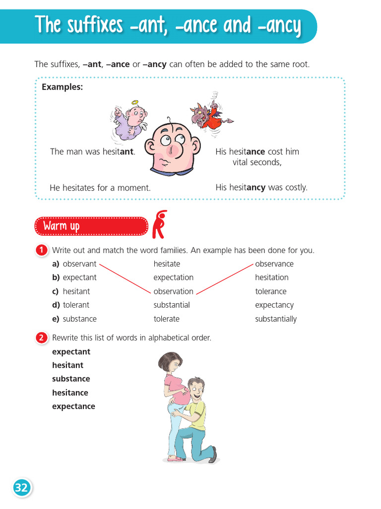 Understanding Suffixes: -ant, -ance, -ancy | PDF | Linguistics
