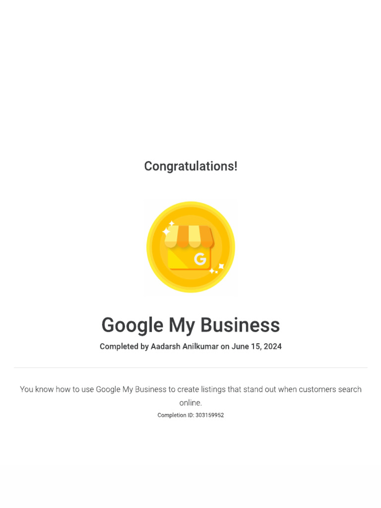 Google Certificate | PDF