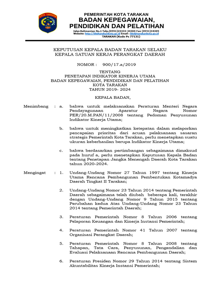 Iku BKPP 2019-2024 | PDF