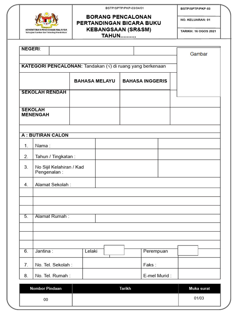 Borang & Format Folio - BB24 ( | PDF