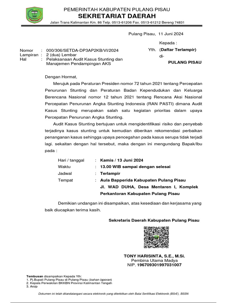 Undangan Paparan Dan Penyusunan RTL Aks 2024 | PDF