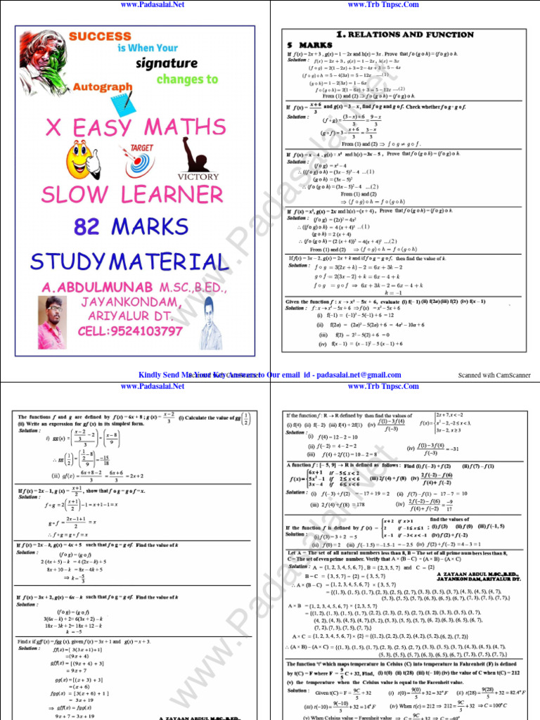 SSLC - Maths-Slow-Learner-Study-Material-English-Medium-PDF-Download ...