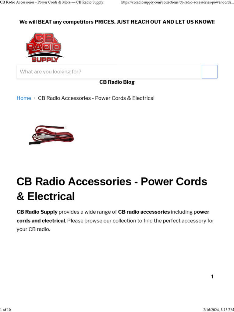 CB Radio Accessories - Power Cords & More - CB Radio Supply | PDF ...