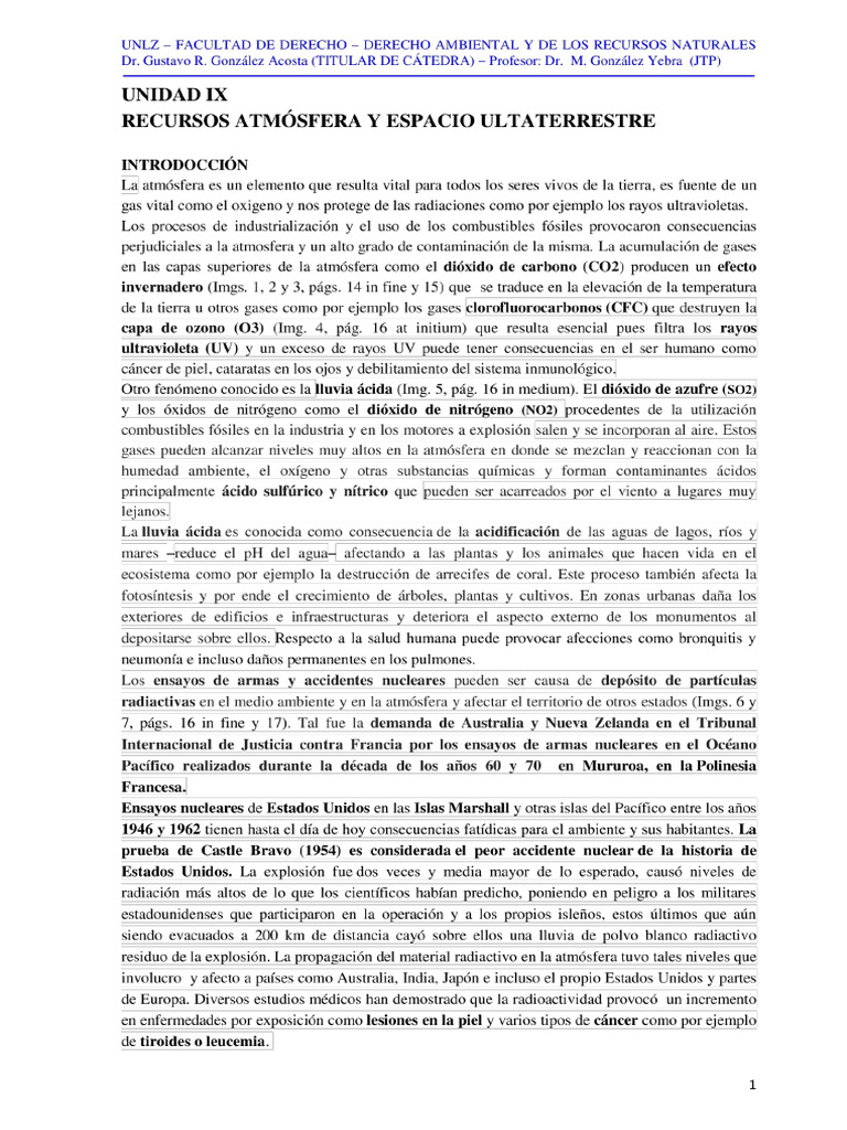 Unidad Ix. Atmosfera y Espacio Ultraterrestre I | PDF