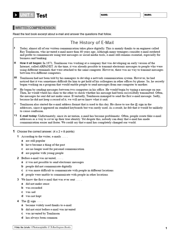 Unit 1 Reading | PDF | Communication | Cyberspace