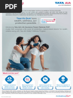 Tata AIA Param Raksha Life Pro Leaflet | PDF | Insurance | Life Insurance