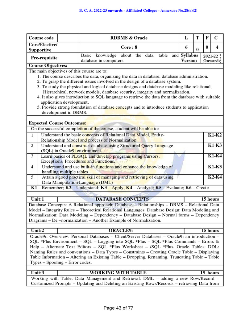 rdbms | Download Free PDF | Databases | Pl/Sql