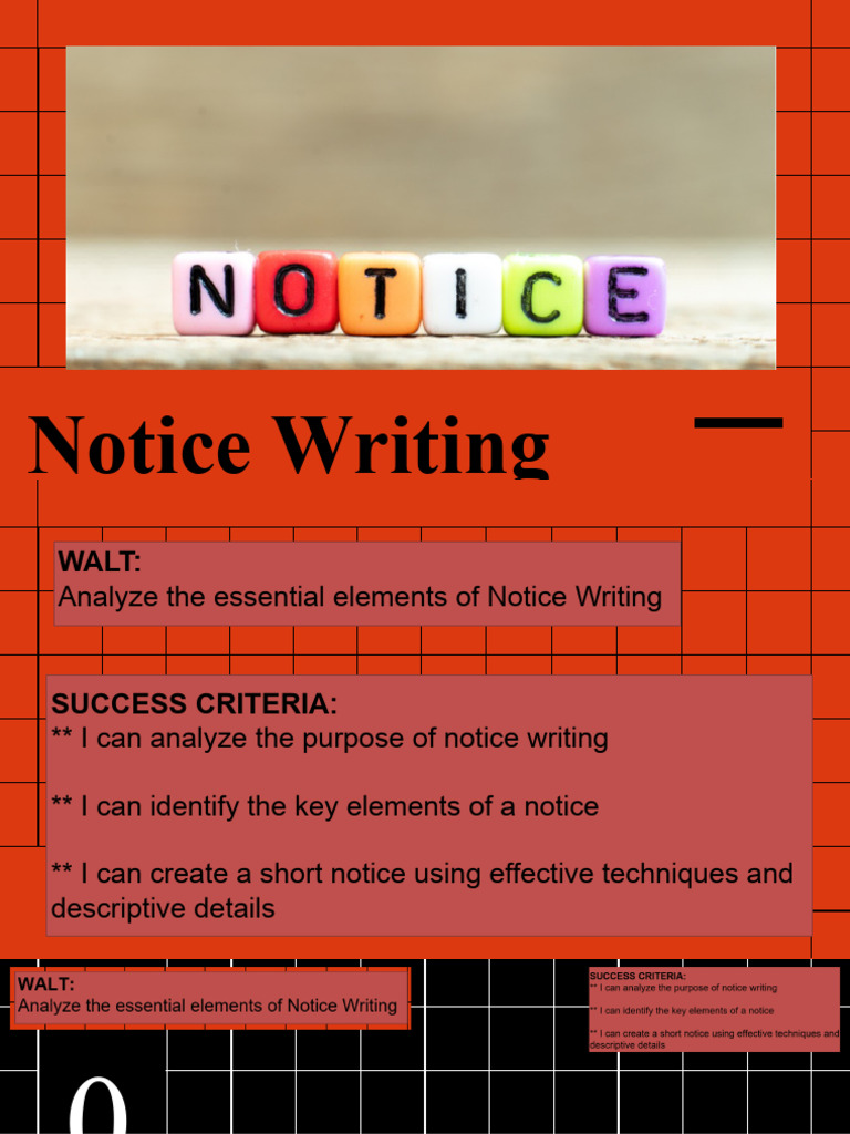 Notice Writing PPT (Intro and P2) | PDF | Human Communication ...