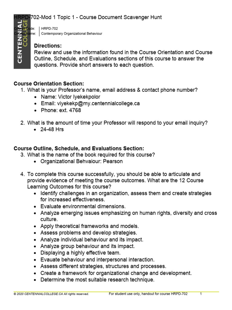 HRPD-702-Mod 1 Topic 1 - Course Document Scavenger Hunt Worksheet | PDF ...