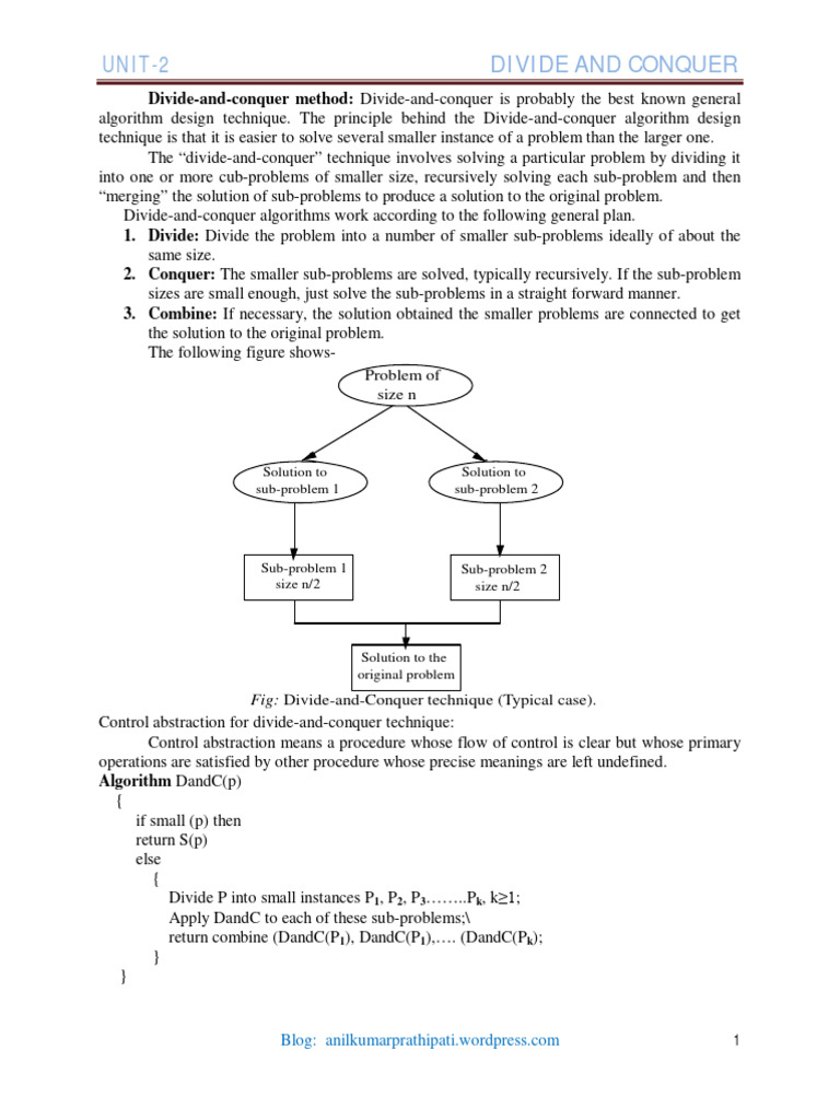 Unit-2 DAA | PDF | Computational Science | Mathematical Logic