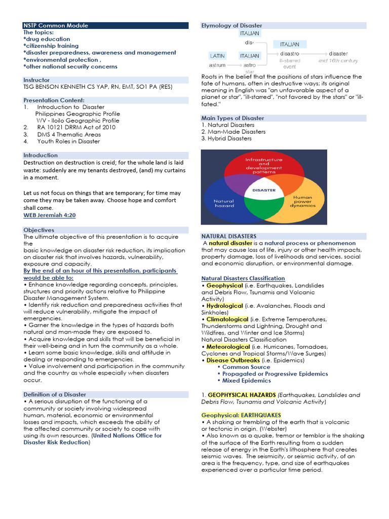 Disaster Management | PDF | Earthquakes | Natural Disasters
