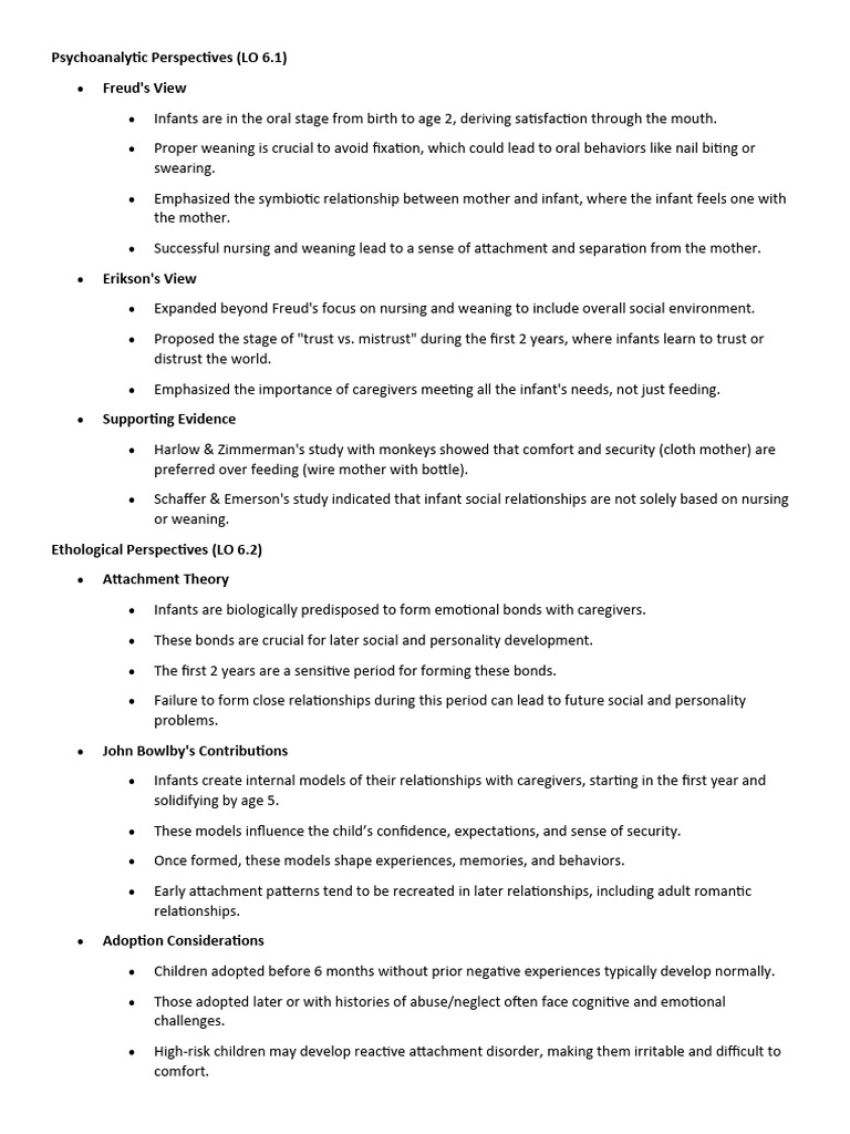 Dev Psy. Chapter6 | PDF | Attachment Theory | Temperament