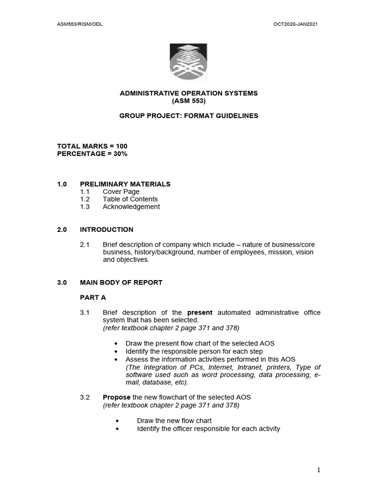 Assignment 3 Guidelines for Group Project (1) | PDF | Page Layout ...