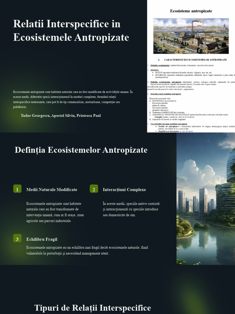 Relatii Interspecifice in Ecosistemele Antropizate | PDF