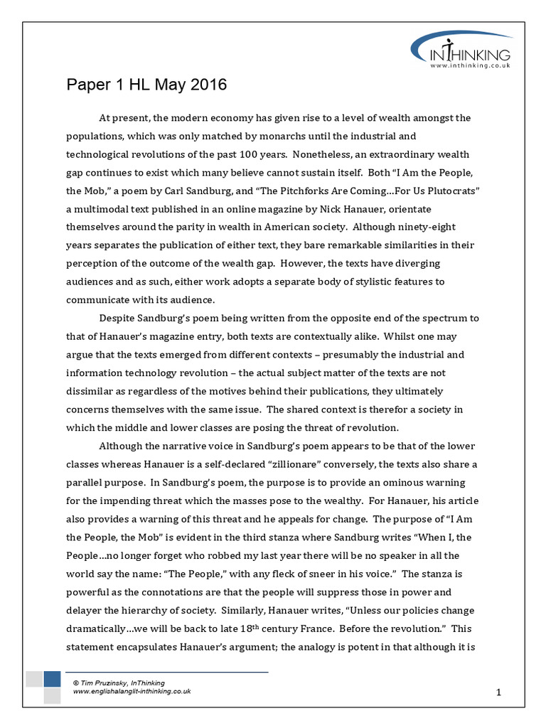 English Paper 1 HL | PDF | Grammatical Number | Linguistics