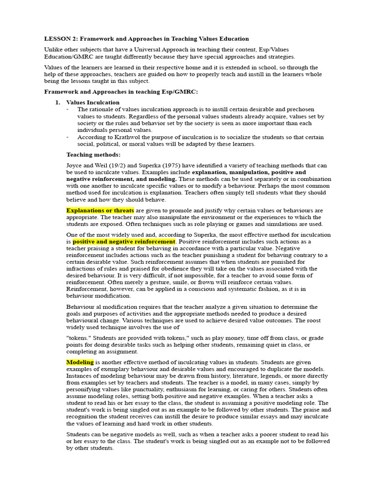 Teaching Strategies for GMRC in Schools | PDF | Teaching Method | Learning