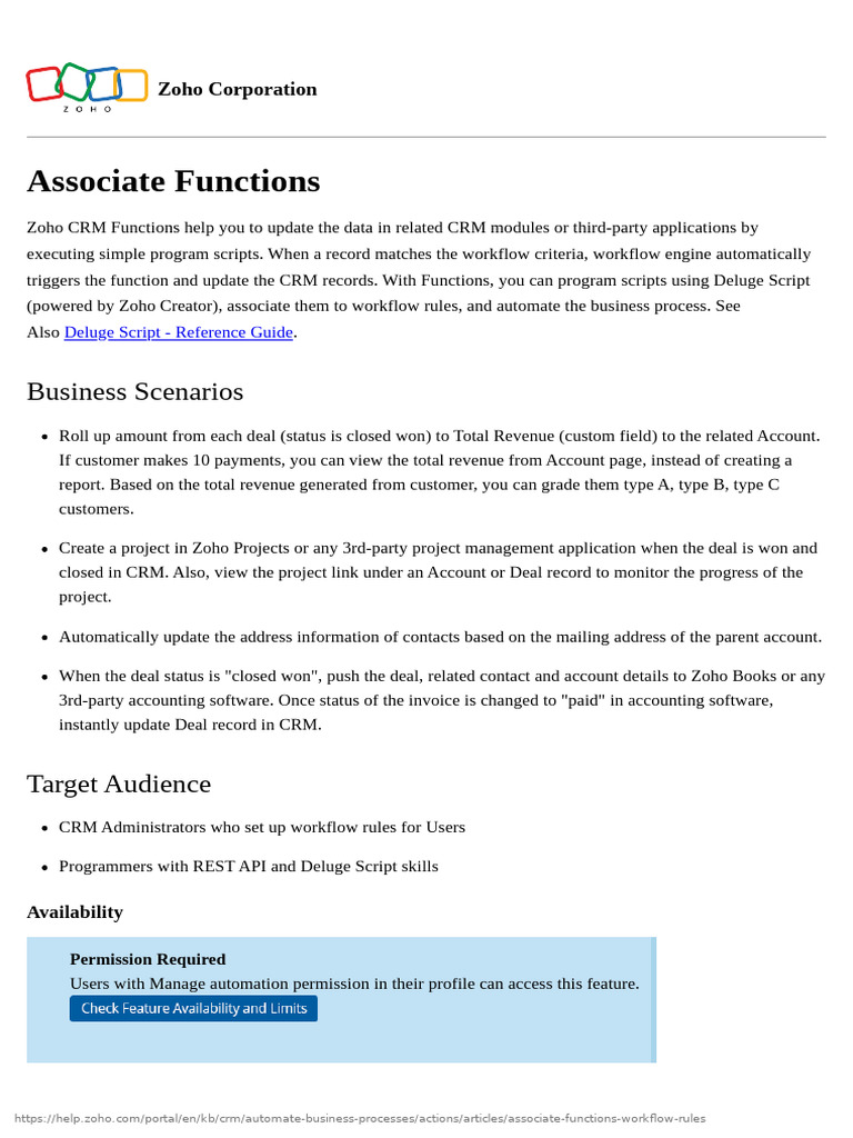 associate-functions-workflow-rules | PDF | Customer Relationship Management | Computing