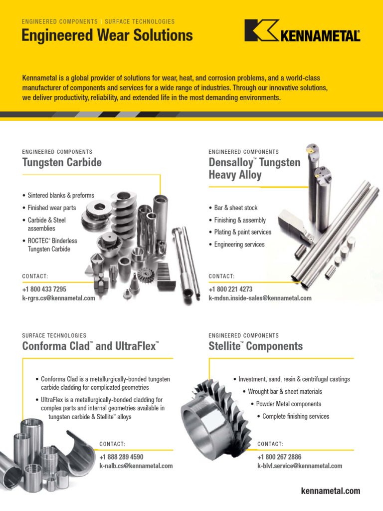 Engineered Wear Solutions | PDF | Tungsten | Chemical Substances