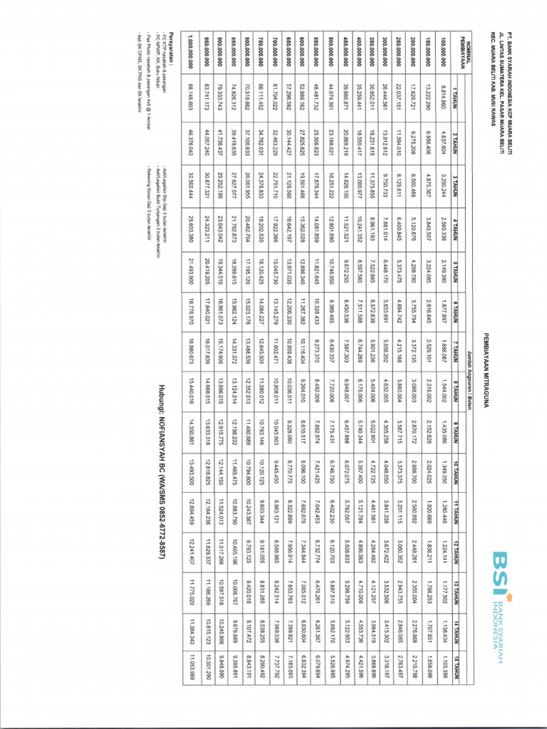 Brosur Normal Bsi | PDF