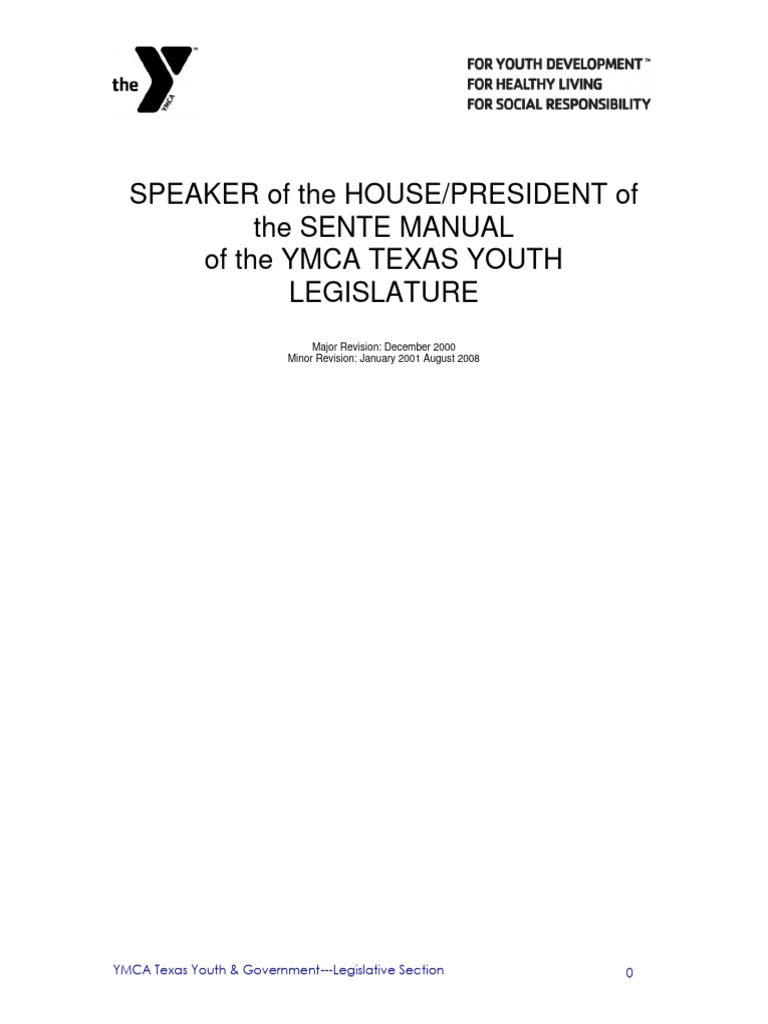 Speaker of The House President Manual | PDF | United States House Of ...