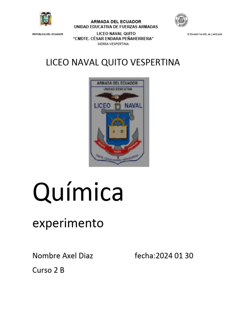 Liceo Naval Quito Vespertin1 | PDF | Combustión | Gases