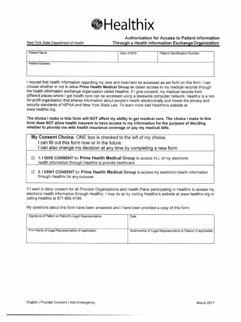 HEALTHIX form | PDF