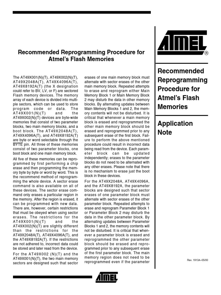 AN Recommended Procedure For Programming | PDF | Flash Memory | Computer Data Storage