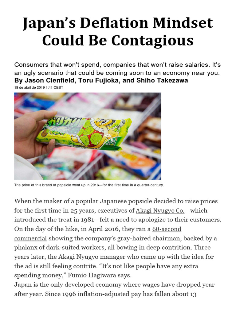 Deflation in Japan | PDF | Deflation | Retail