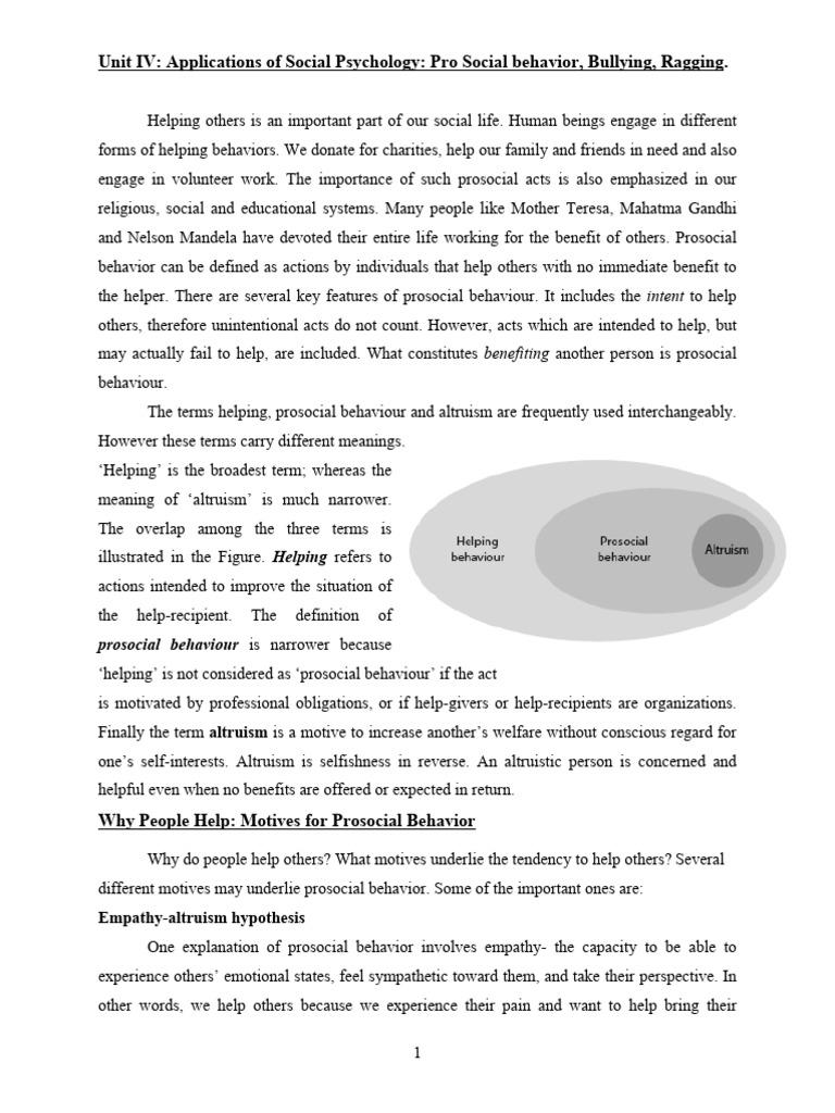 Prosocial Behaviour | PDF | Bullying | Empathy