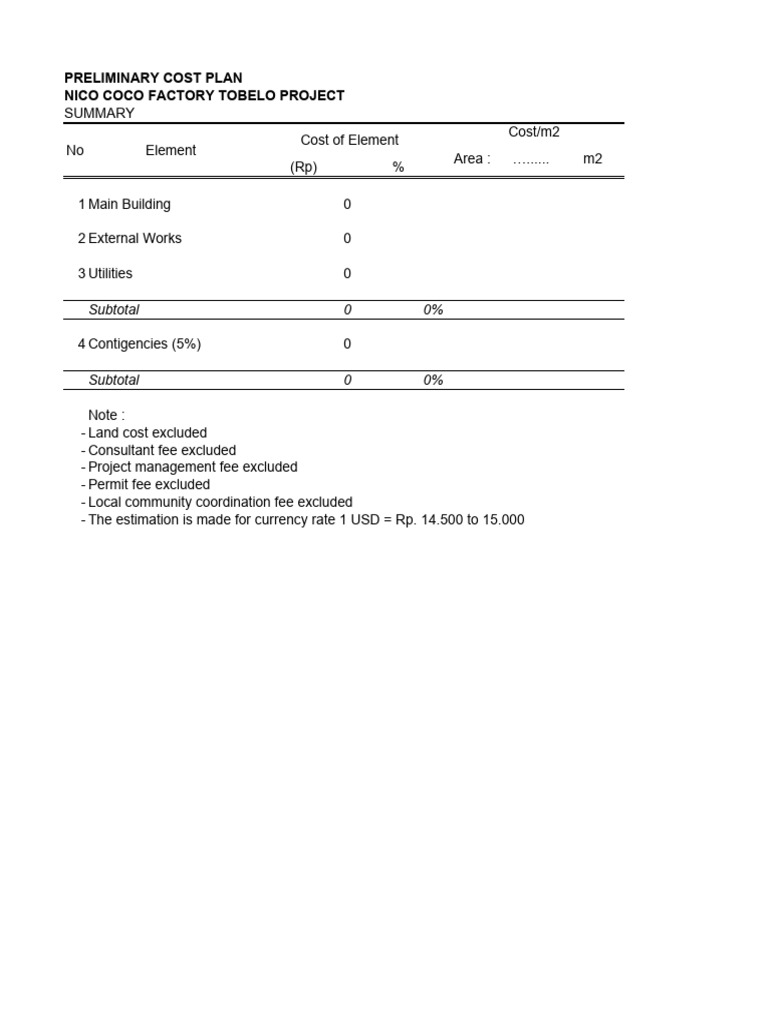 Tugas Cost Plan 1 | PDF | Deep Foundation | Roof