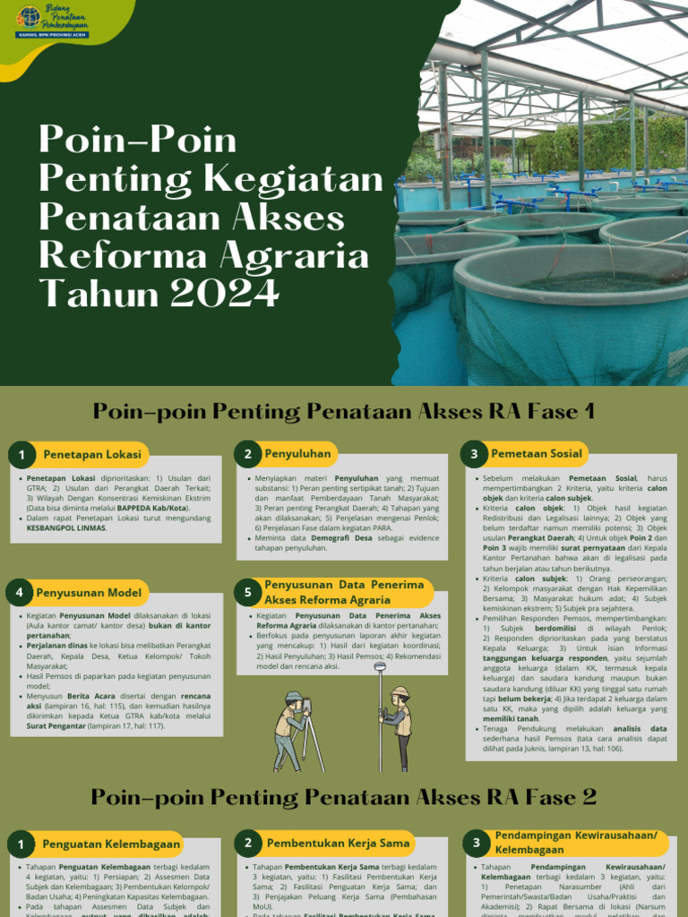 Poin Poin Penting Kegiatan Penataan Akses Tahun 2024 Per Fase | PDF