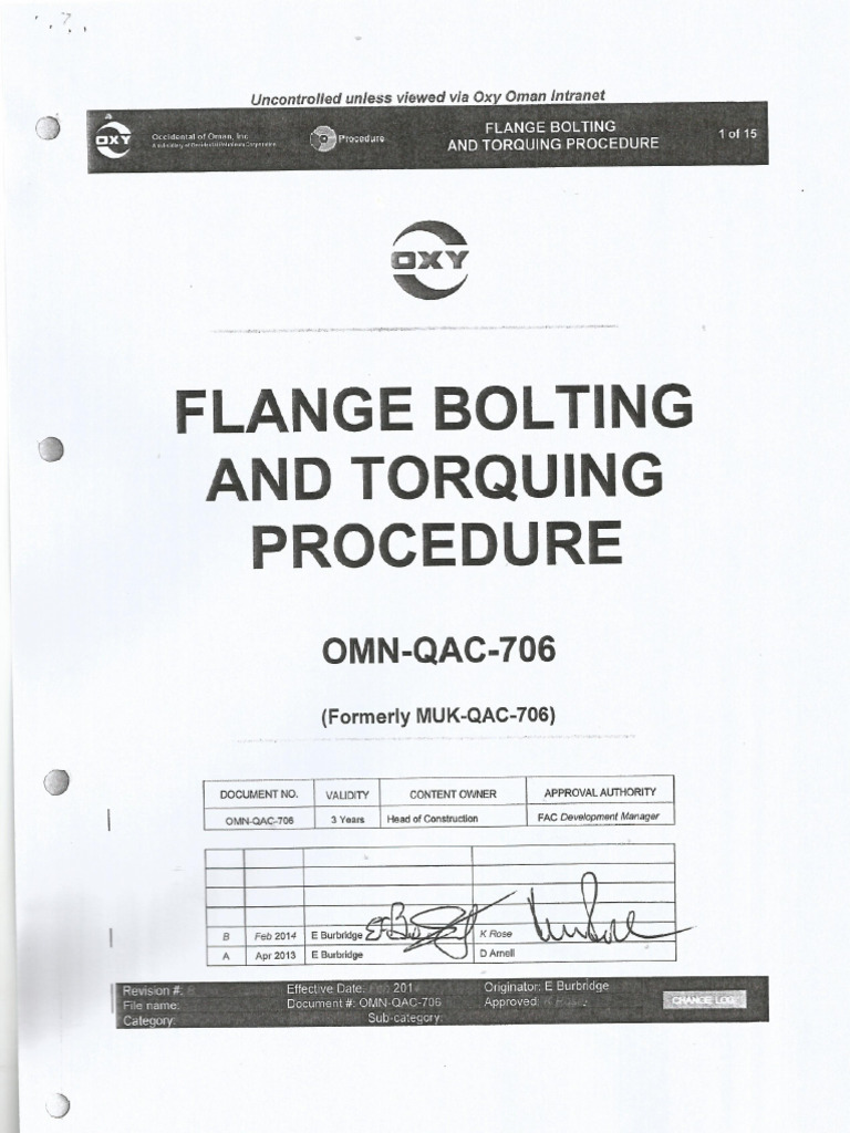 Flange Bolting | PDF