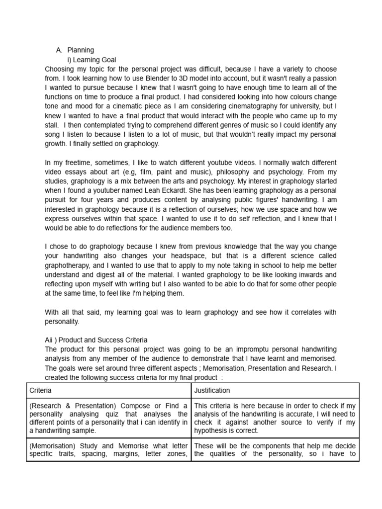 PP Final Report | PDF | Graphology | Cognition