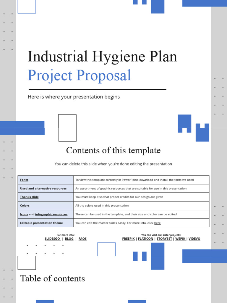 Industrial Hygiene Plan Project Proposal by Slidesgo | PDF | Expense ...