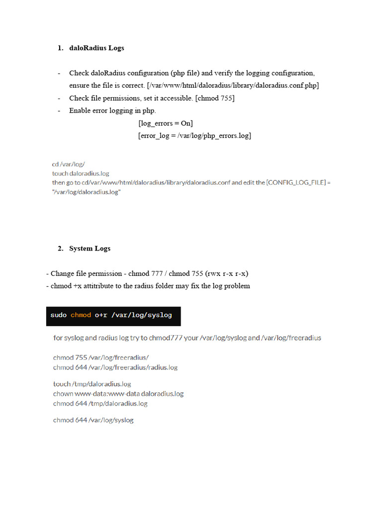DaloRadius Planning Full | Download Free PDF | Databases | Php