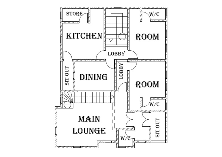 Kitchen and Lounge Layout Plan | PDF