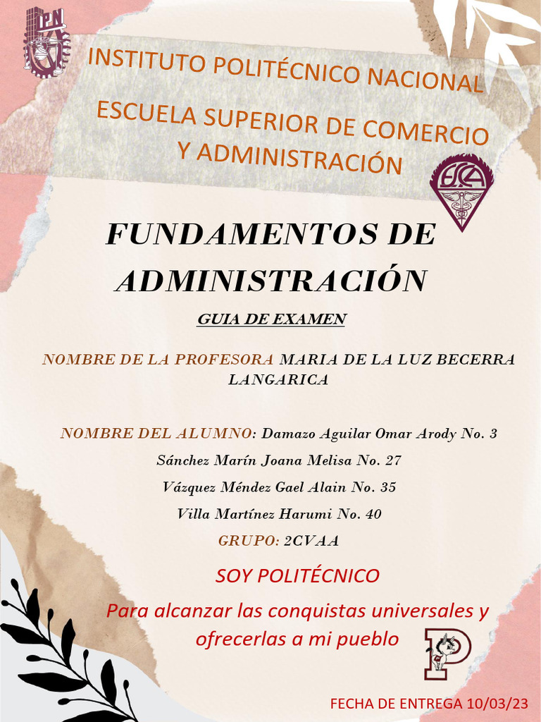 Guia de Examen - Equipo 9 | PDF | Planificación | Business