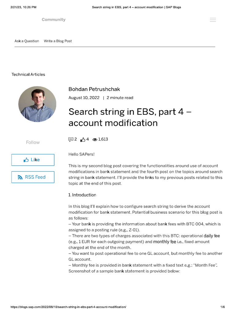 EBS Configuration of Search String, Part 4 | PDF