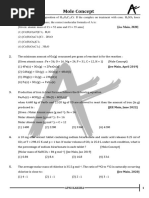 Mole Concept Formula Sheet | PDF