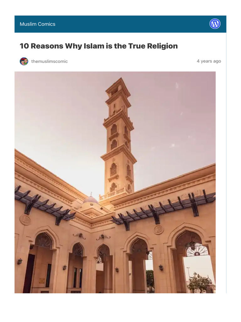 10 Reasons Why Islam Is The True Religion - Muslim Comics | PDF | Quran ...