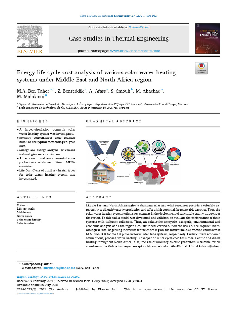 Case Studies in Thermal Engineering | PDF | Exergy | Water Heating