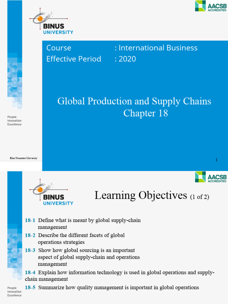 Global Supply Chain Management Overview | PDF | Supply Chain ...