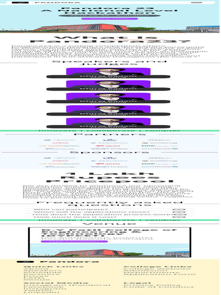 Pandora 23 Hackathon in Kolhapur | PDF | Business