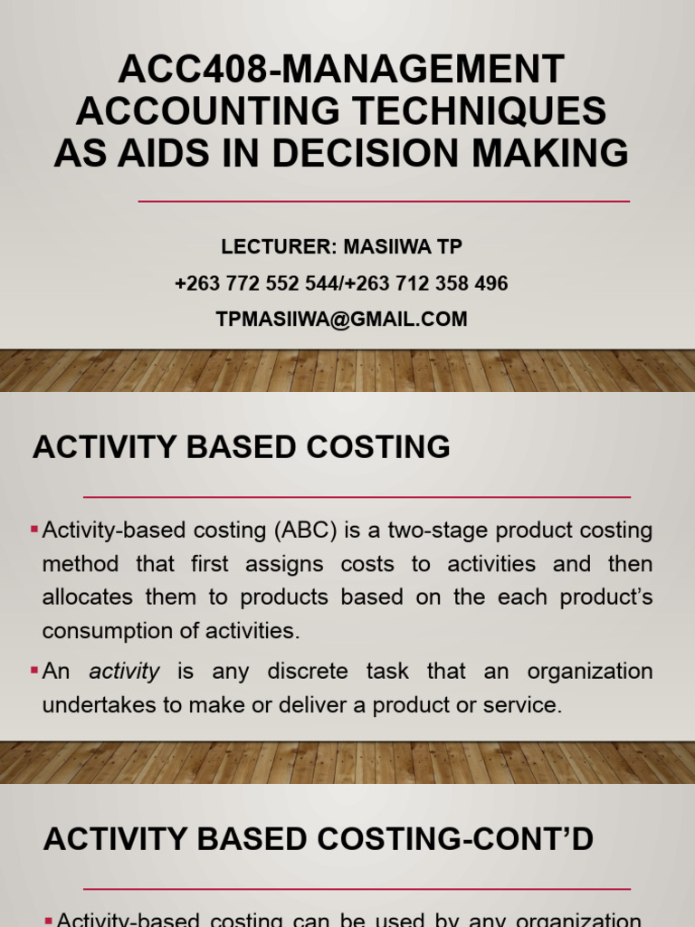 Acc408 - ABC | Download Free PDF | Cost | Financial Economics