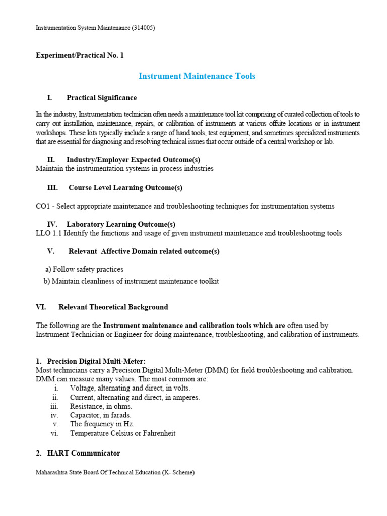ISM PR 1 - old | Download Free PDF | Pipe (Fluid Conveyance) | Calibration